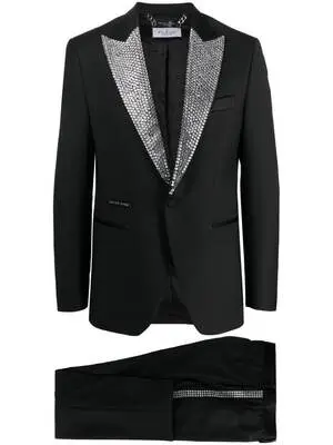 Philipp Plein Crystal-embellished Dinner Suit - Black