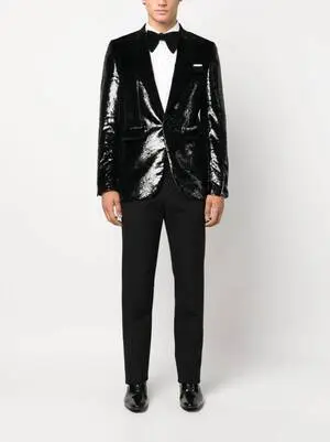 Philipp Plein Metallic-effect Single-breasted Blazer