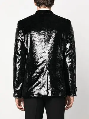 Philipp Plein Metallic-effect Single-breasted Blazer