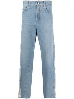 Gcds Ripped High-rise Straight-leg Jeans