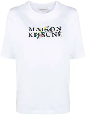 Maison Kitsuné Logo-print T-shirt - White