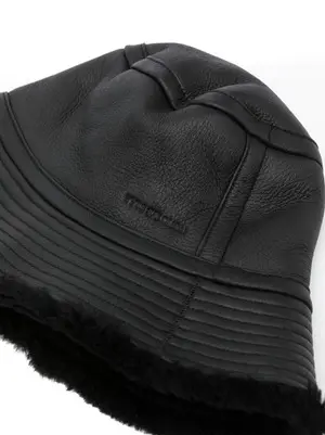 YVES SALOMON Reversible Bucket Hat - Black