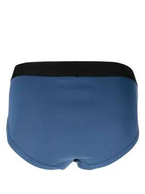 TOM FORD Logo-waist Cotton Briefs - Blue