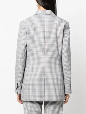 Tommy Hilfiger Checked Double-breasted Blazer - Blue