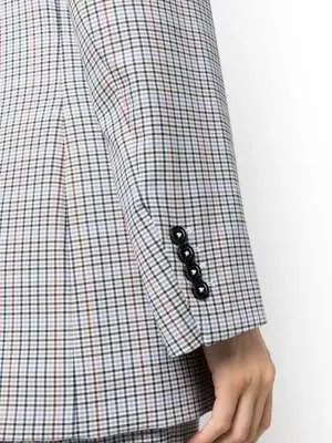 Tommy Hilfiger Checked Double-breasted Blazer - Blue