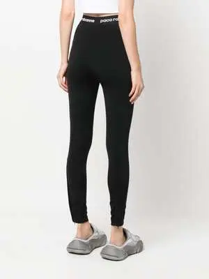 Rabanne Logo-waistband High-waisted Leggings