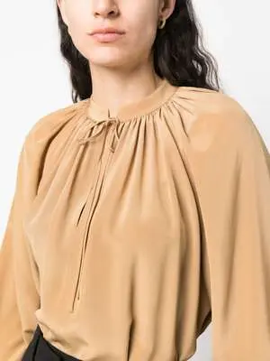 JOSEPH Tie-fastening Silk Blouse