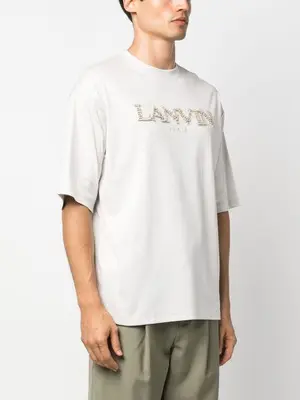 LANVIN Logo-embroidered Cotton T-shirt