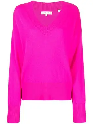 Chinti & Parker Chinti & Parker V-Neck Knitted Jumper Pink