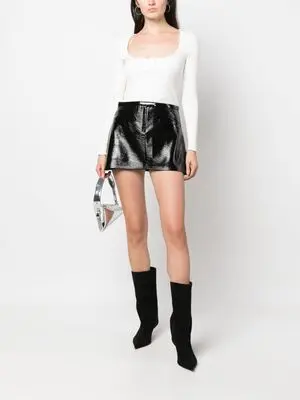 COURREGES Logo-patch Bodysuit - White