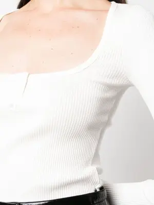 COURREGES Logo-patch Bodysuit - White