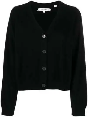 Chinti & Parker V-neck Cropped Cardigan - Black