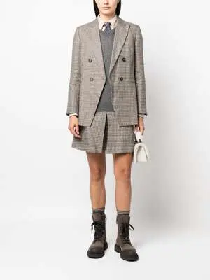 Brunello Cucinelli Cashmere Vest With Cap Sleeves - Grey