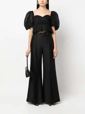 Zimmermann Wool-blend Wide-leg Trousers