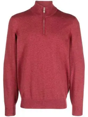 Brunello Cucinelli Half-zip Cashmere Jumper - Red