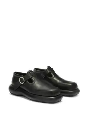 JIL SANDER Leather Loafers - Black