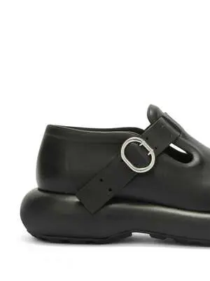 JIL SANDER Leather Loafers - Black