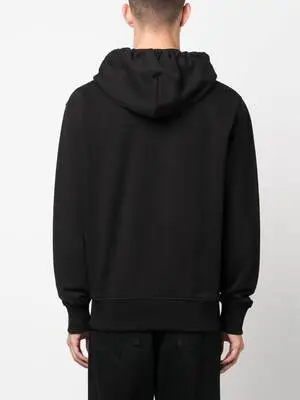 Versace Logo-embroidered Zip-up Hoodie