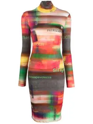 Patrizia Pepe Slogan-print Midi Dress