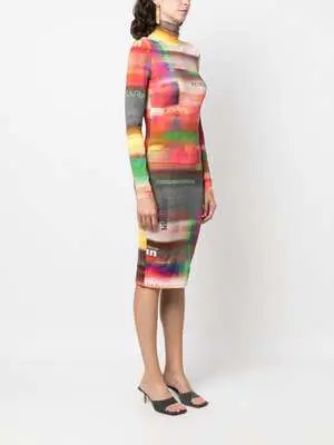 Patrizia Pepe Slogan-print Midi Dress