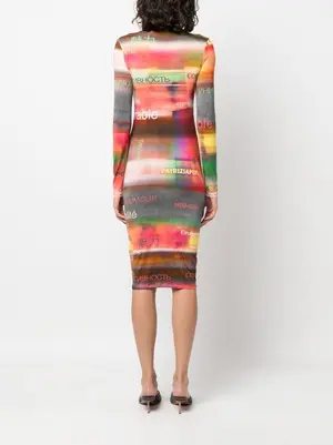 Patrizia Pepe Slogan-print Midi Dress