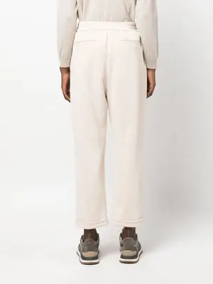 Brunello Cucinelli Pleated Drawstring Cropped Trousers