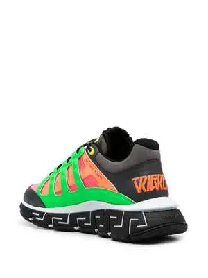 Versace Trigreca Panelled Sneakers - Grey