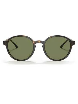 Giorgio Armani Panto Round-frame Sunglasses - Green