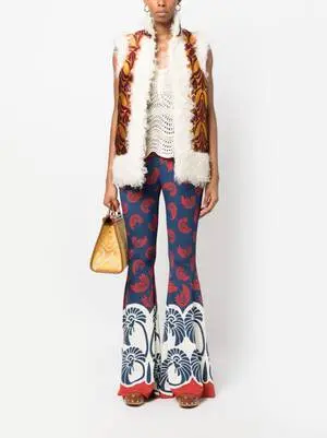 La DoubleJ Patterned Brocade Vest - Yellow