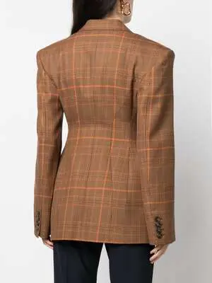 Stella McCartney Double-breasted Checked Wool Blazer