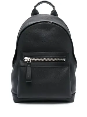 TOM FORD Zip-pocket Leather Backpack - Black