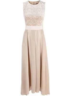 Peserico Sequin-embellished Flared Long Dress