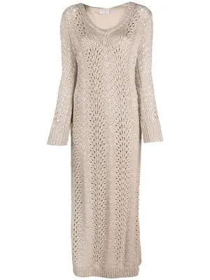 BRUNELLO CUCINELLI Sequin-embellished Cashmere-blend Maxi Dress
