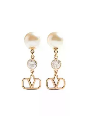 Valentino Garavani Vlogo Signature Drop Earrings - Gold
