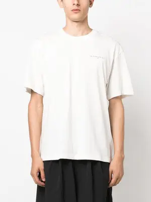 IH NOM UH NIT Pearl Roses Logo-print T-shirt - Neutrals
