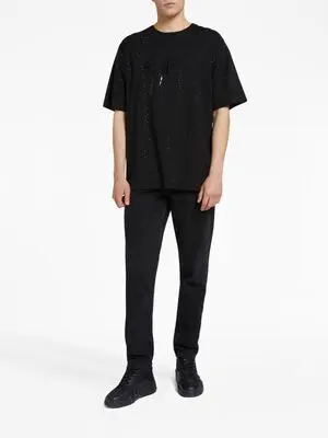 GIUSEPPE ZANOTTI Embellished Cotton T-shirt