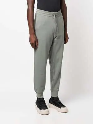 Y3 Logo-patch Organic-cotton Track Pants - Green