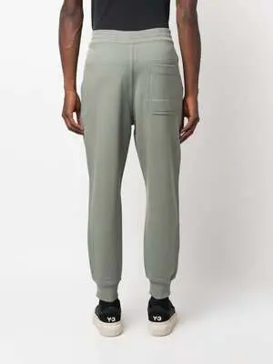 Y3 Logo-patch Organic-cotton Track Pants - Green