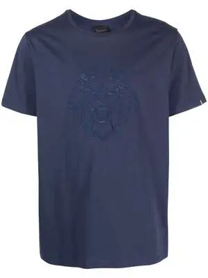 BILLIONAIRE Lion-embroidered Cotton T-shirt