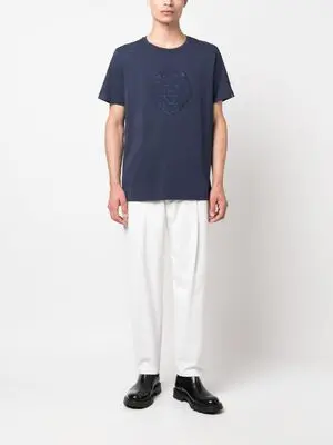 BILLIONAIRE Lion-embroidered Cotton T-shirt