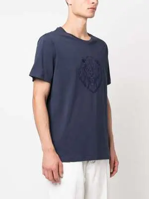 BILLIONAIRE Lion-embroidered Cotton T-shirt