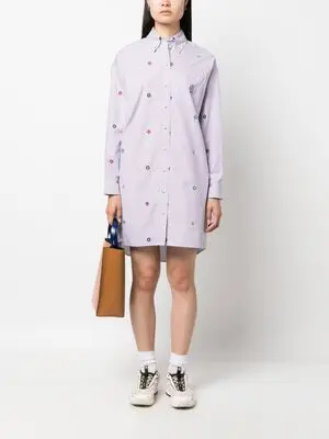 Kenzo Design-embroidered Poplin Shirtdress