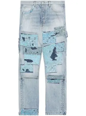 Amiri High-rise Patchwork Jeans