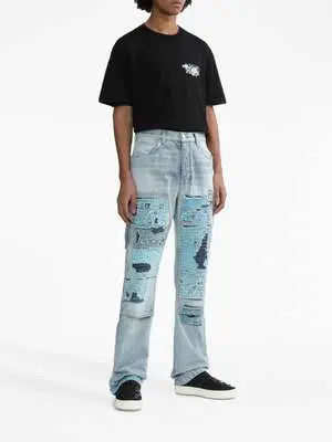 Amiri High-rise Patchwork Jeans