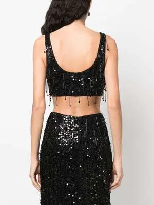 Simkhai Paillette-embellished Cropped Tank Top