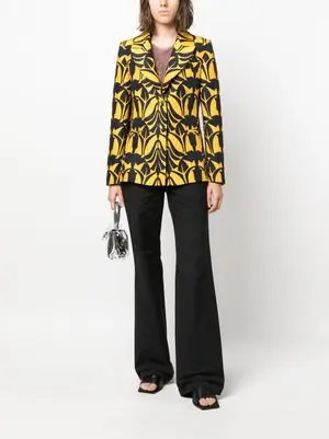 La DoubleJ Papyrus-print Cady Blazer - Yellow