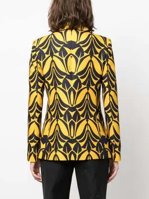 La DoubleJ Papyrus-print Cady Blazer - Yellow