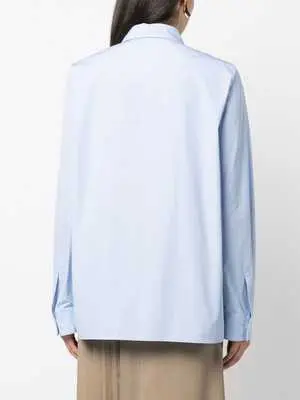 JIL SANDER Concealed Fastening Striped Shirt - Blue