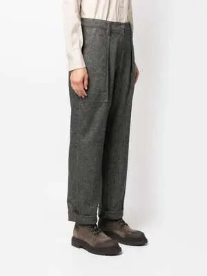 Brunello Cucinelli Cropped Wool-blend Trousers