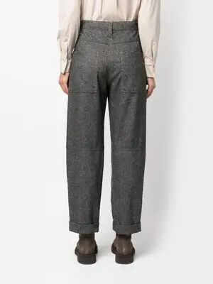 Brunello Cucinelli Cropped Wool-blend Trousers
